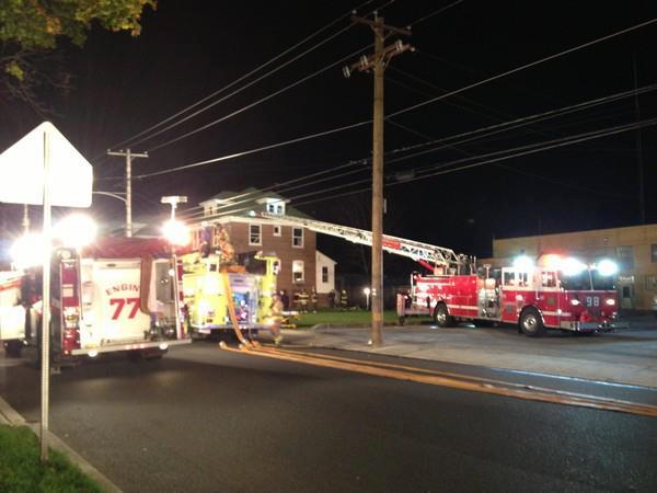 E77 Assists at House Fire in Royersford Borough - Trappe Fire Company