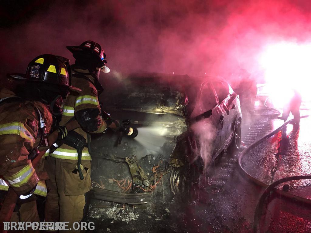 Car Fire on 422 Westbound in Upper Providence Twp. - Trappe Fire Company